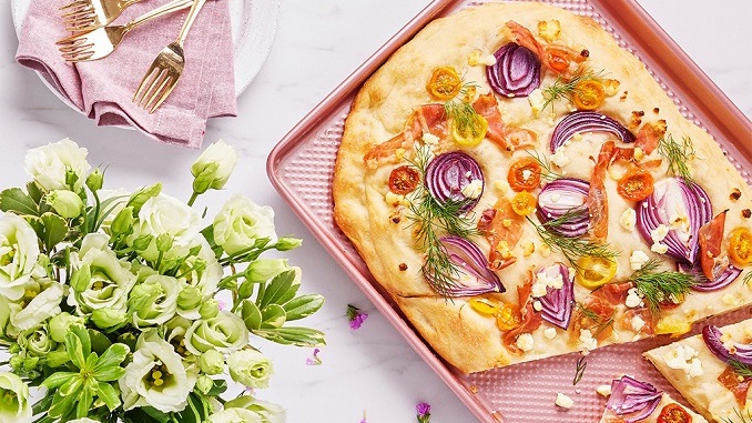 Recipe for Spring Vegetable Focaccia from BakeGood