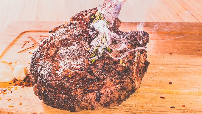 Recipe for Canadian Tomahawk Steak with Italian Salsa Verde